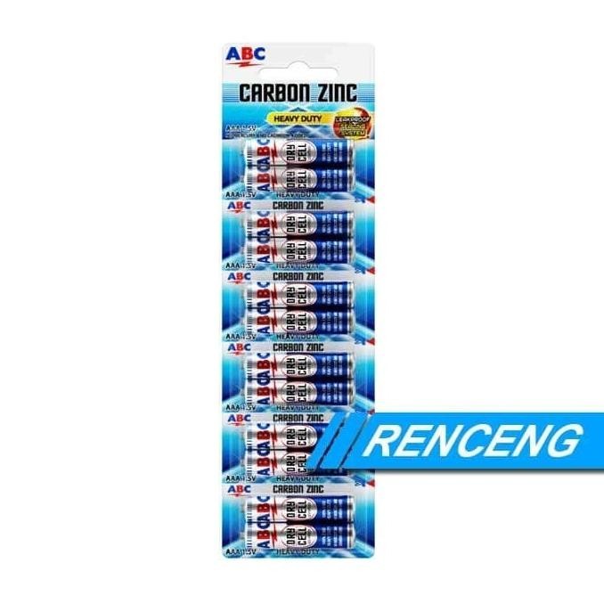 Jual baterai abc biru 1.5V A2 A3 dry cell battery aa aaa carbon zinc ...