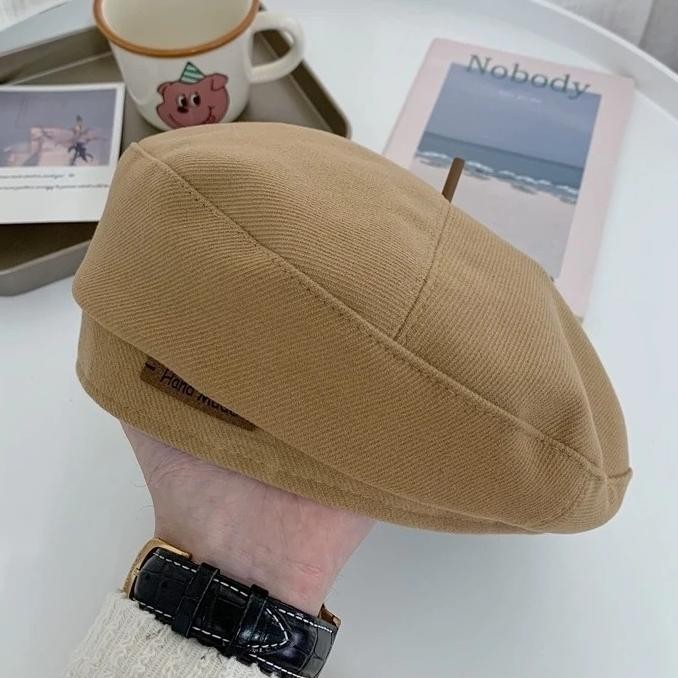 Jual Topi Baret Beret Newsboy Oktagonal Retro Logo Korea Premium Import ...