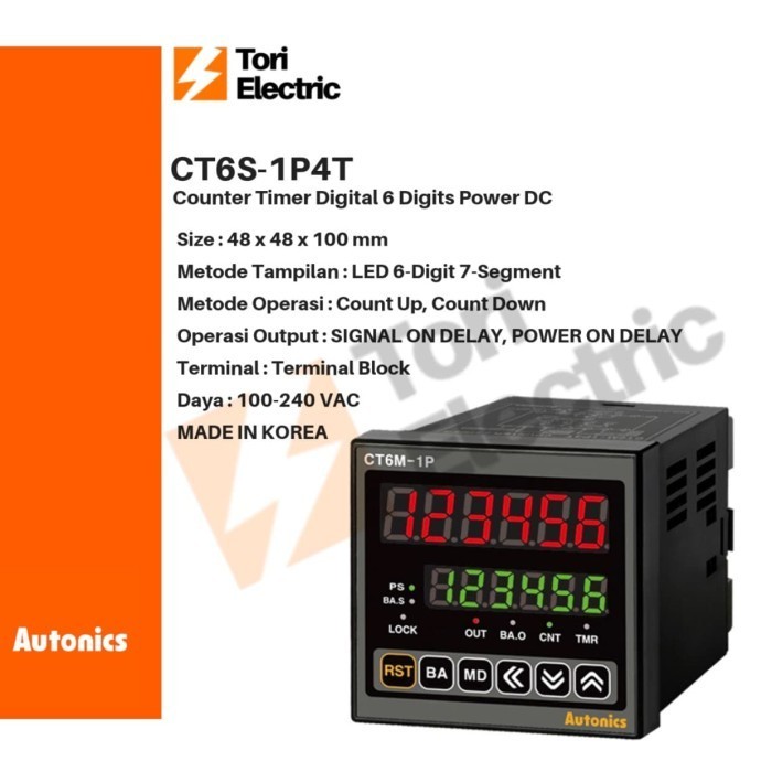 Jual AUTONICS CT6S-1P4T Counter Timer Digital CT Series 100% ORI | Shopee Indonesia