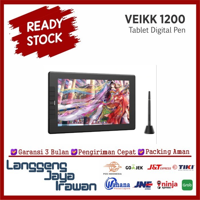 Jual Veikk Vk1200 Vk 1200 Drawing Tablet Graphic Monitor Passive Gambar ...