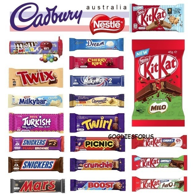 Jual Cadbury Nestle Australia Chocolate Bar/Mars/M&M'S/Twix/Milky Bar/Boost | Shopee Indonesia