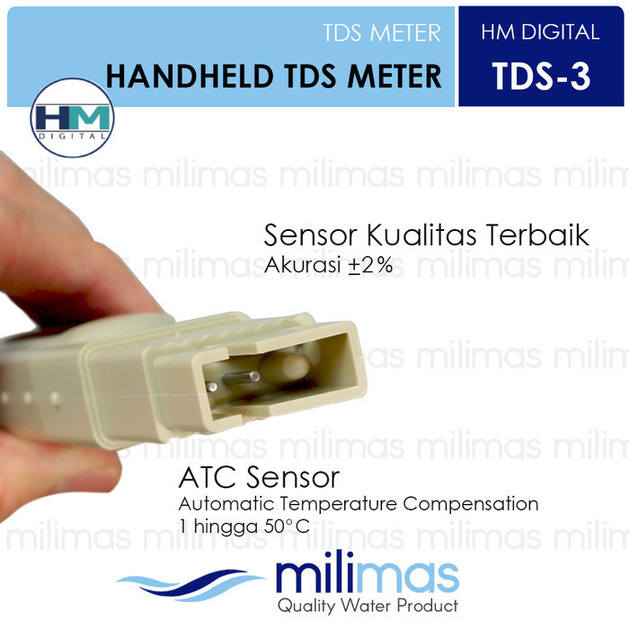 Jual Total Dissolved Solid / TDS Meter TDS-3 HM Digital (Original ...
