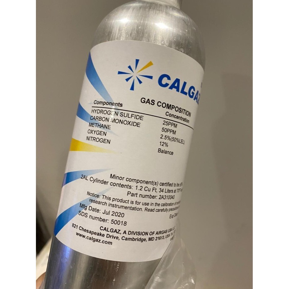 Jual SPAN GAS UNTUK KALIBRASI GAS DETECTOR MIX GAS H2S,CO,LEL,O2 (34 ...