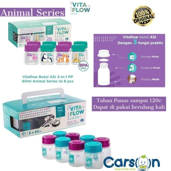 Jual Vita Flow Botol Asi 60Ml (Isi 8) Botol Simpan Asi | Shopee Indonesia