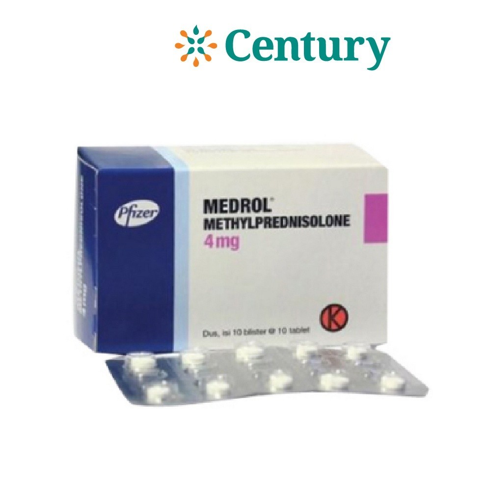 Jual MEDROL 4 MG 1 BLISTER 10 TABLET / METHYLPREDNISOLONE / ANTI RADANG ...