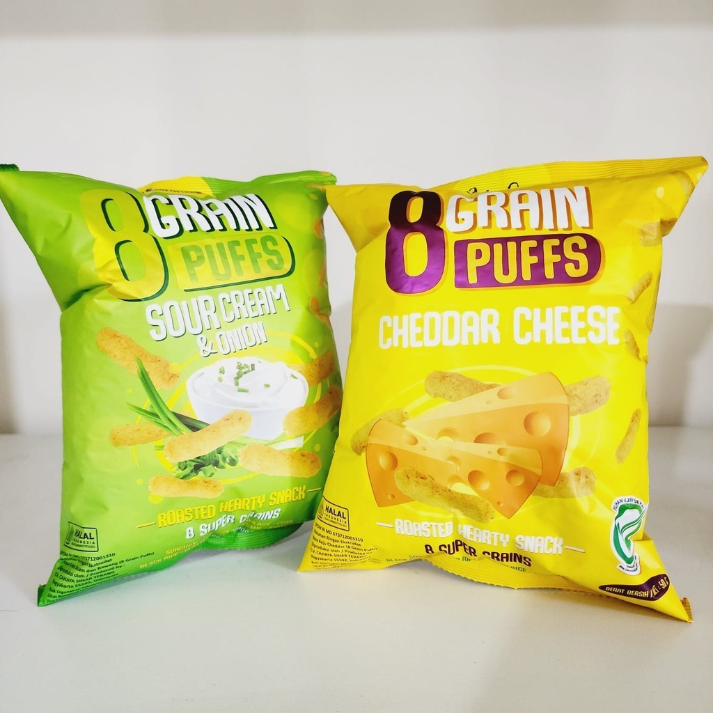 Jual Nola 8 Grain Puffs Cheddar Cheese | Sour Cream 50 Gram, Snack Anak ...
