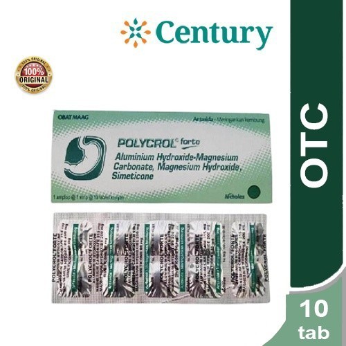 Jual Polycrol Forte 1 Strip isi 10 Tablet / Maag / Lambung / Perut ...
