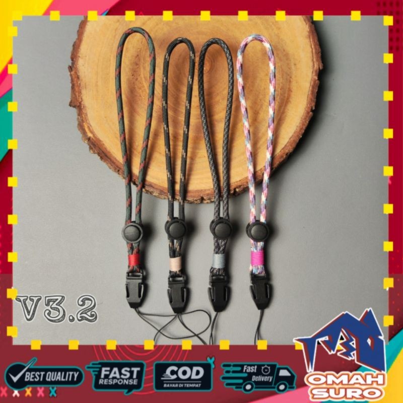 Jual V3.2 WRIST STRAP PARACORD LANYARD HAND/ FINGER TALI GANTUNGAN HP ...