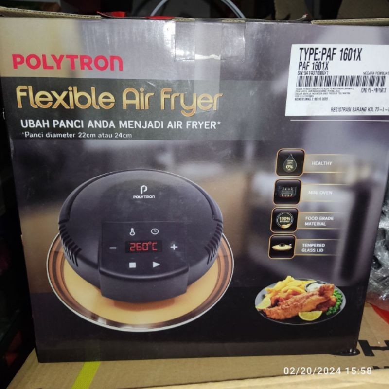 Jual POLYTRON Flexible Air Fryer Rice Cooker Lid PAF 1601X Garansi ...