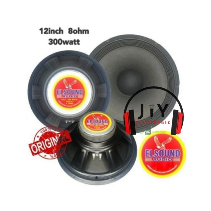 Jual Speaker 12 inch Elsound 12 inch Woofer 300 Watt 8 ohm | Shopee Indonesia