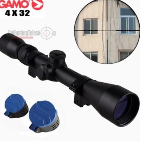 Jual Teleskop Senapan Angin Gamo 4X32 Fix Zoom Flip, Teropong Senapan ...