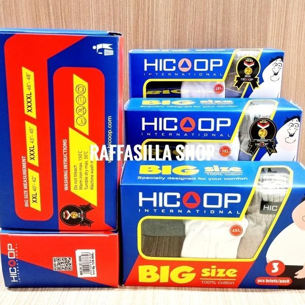 Jual Baru!! Hicoop Celana Dalam Pria Jumbo Big Size Mens Briefs 3In1 ...