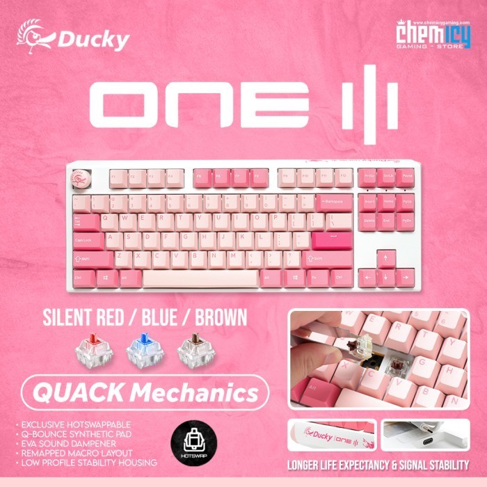Jual Ducky One 3 Gossamer Pink TKL Hotswap Mechanical Gaming Keyboard ...