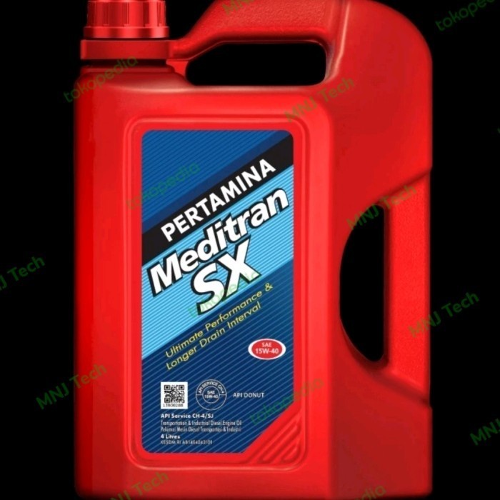 Jual BEBAS ONGKIR - OLI MESIN DIESEL PERTAMINA MEDITRAN SX SAE 15W-40 CH4 KEMASAN 4 LITER ...