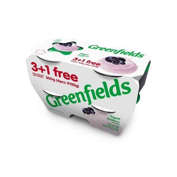 Jual GREENFIELDS YOGURT BLUEBERRY 4X125G | Shopee Indonesia