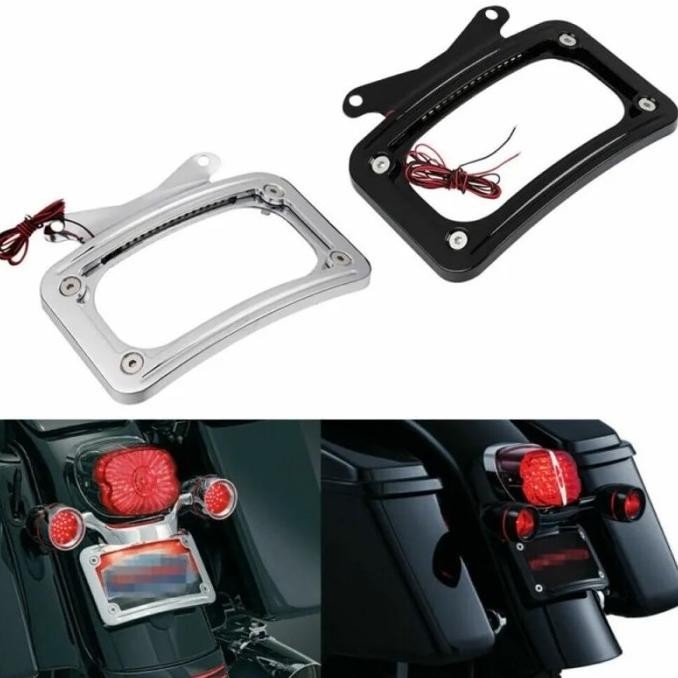Jual Plat Nopol License Plate Mount Frame Led Harley Touring 2010 Up ...