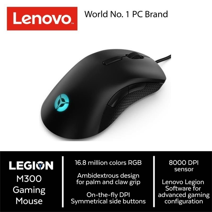 Jual Lenovo Legion M300 RGB Gaming Mouse | Shopee Indonesia