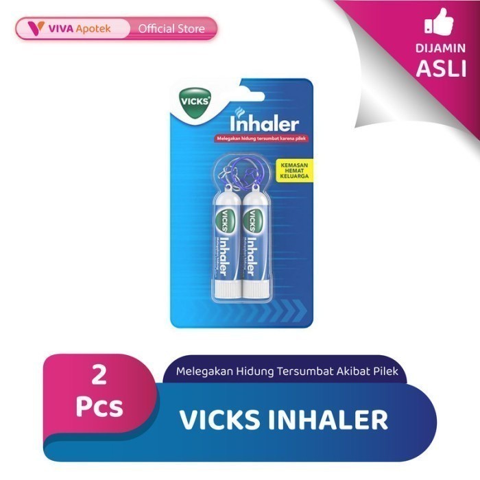 Jual Vicks Inhaler Melegakan Hidung Tersumbat Akibat Pilek (2 Pcs ...