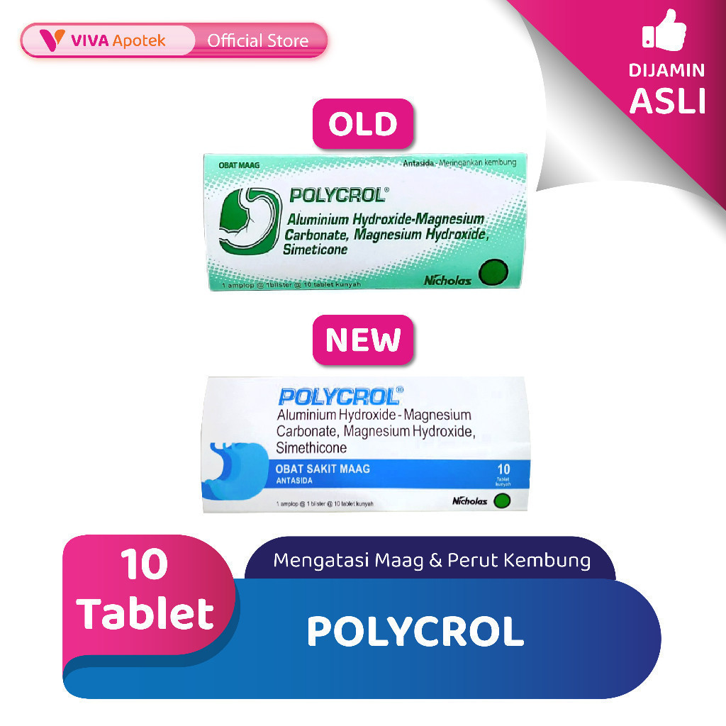 Jual Polycrol Mengatasi Maag & Perut Kembung (10 Tablet) | Shopee Indonesia