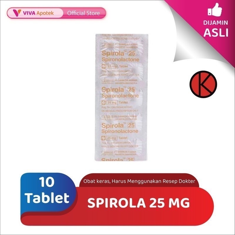 Jual Spirola 25 mg / Spironolactone / Hipertensi / Darah Tinggi (10 ...