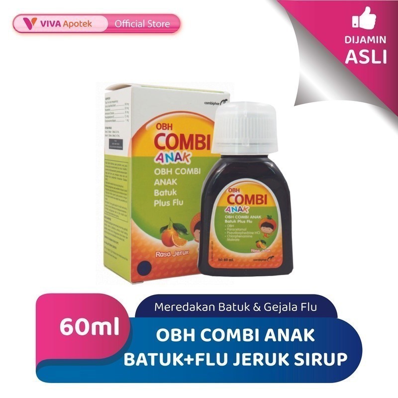 Jual OBH Combi Anak Batuk + Flu Jeruk Meredakan Batuk & Gejala Flu (60 ...