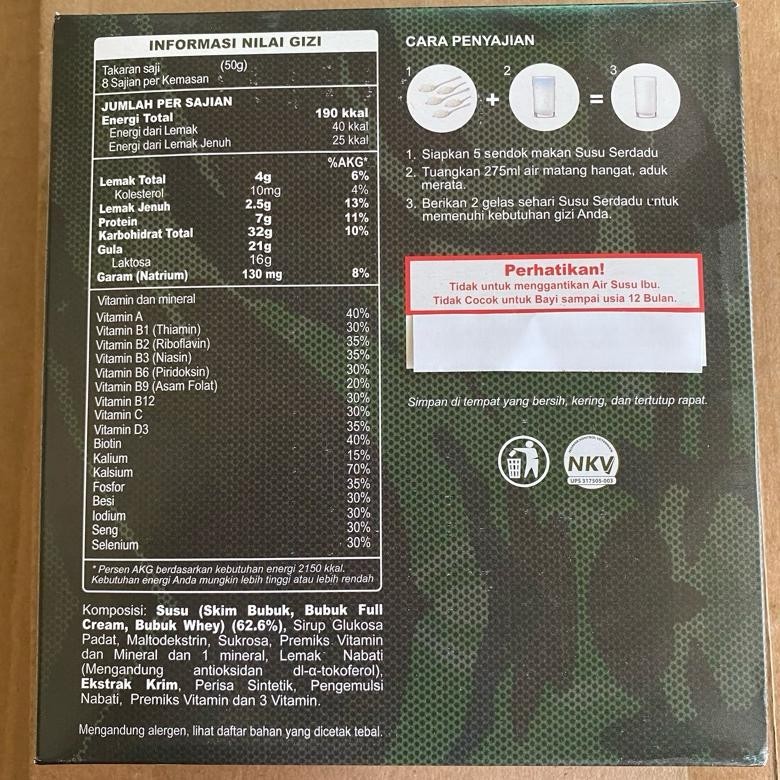 Jual (Cod) Promo Ransum Susu Serdadu Imukal Bubuk Paling Murah | Shopee ...