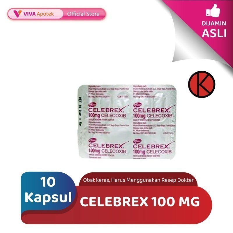 Jual Celebrex 100 mg / Celecoxib 100 mg / Radang Sendi (10 Kapsul ...