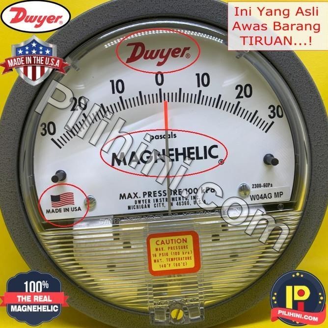 Jual Dwyer 2300-60Pa Magnehelic Differential Pressure Gage | Shopee ...