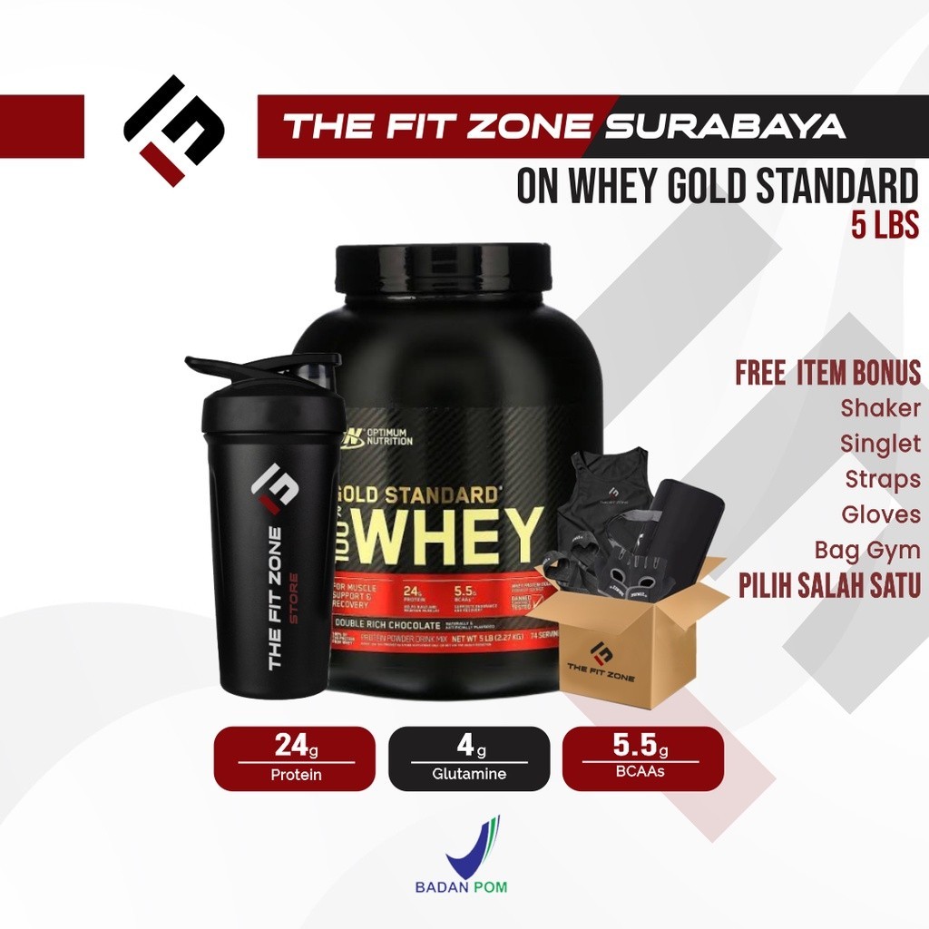 Jual ON Whey Gold Standard 5 Lbs Optimum Nutrition Whey Protein WGS | Shopee Indonesia
