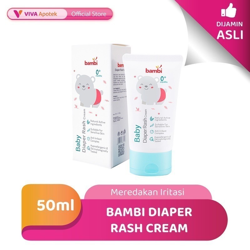 Jual Bambi Diaper Rash Cream Mengatasi Iritasi & Ruam Popok (50 ml) | Shopee Indonesia