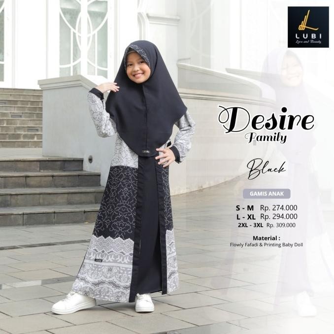 Jual Sarimbit Lubi Desire Family Black Pengiriman Cepat | Shopee Indonesia
