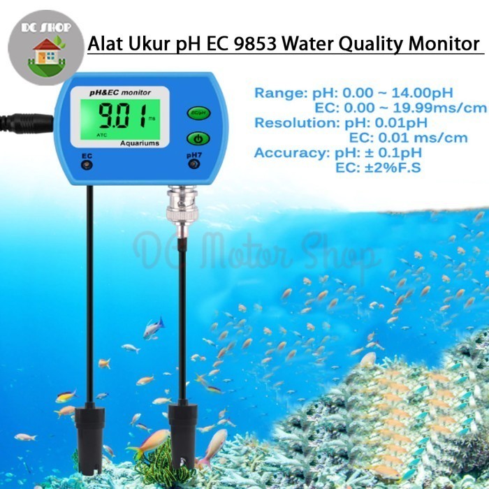 Jual READY [GoGreen] Alat Ukur pH EC 2in1 Water Quality Monitor Meter ...
