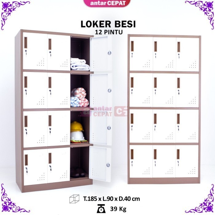 Jual Locker besi 12 pintu lemari loker besi 12 pintu MS-312 | Shopee ...