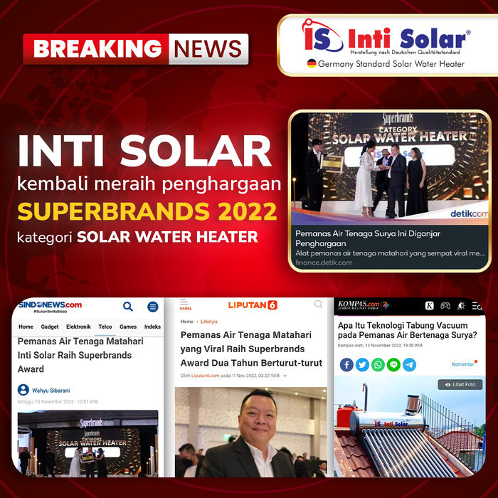 Jual Inti Solar Ps8 Pemanas Air Matahari 80Ltr Intisolar 80 Liter Is Ps ...
