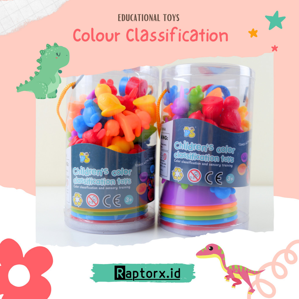 Jual Color Classification Tabung Classification Mainan Edukasi ...