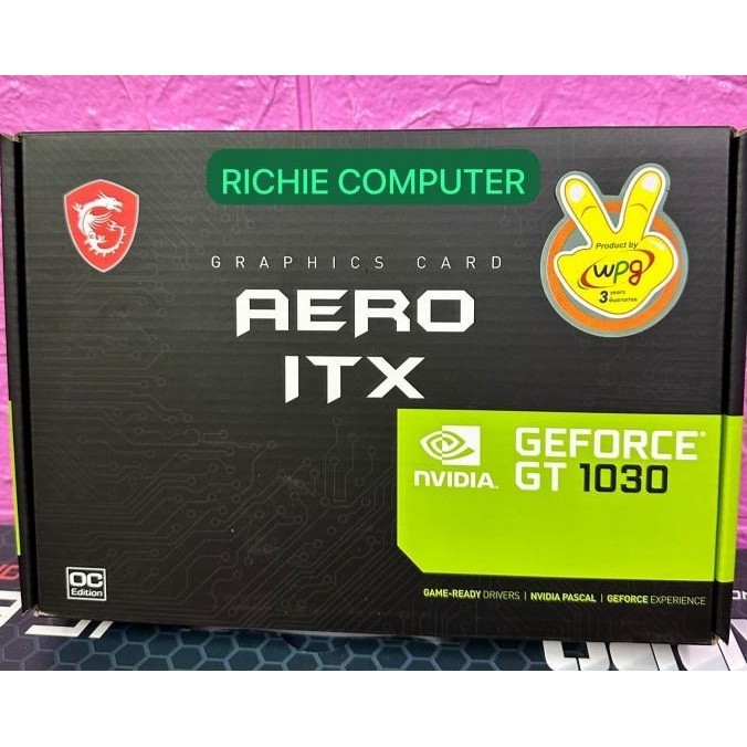 Jual VGA MSI NVIDIA GEFORCE GT1030 AERO ITX 2GD4 OC DDR4,HDMI,SL-DVI-D ...