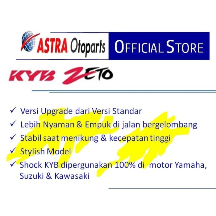 Jual Shock Absorber Kayaba Zeto (Merah) Untuk Honda Vario Kyos-Zt1040R ...