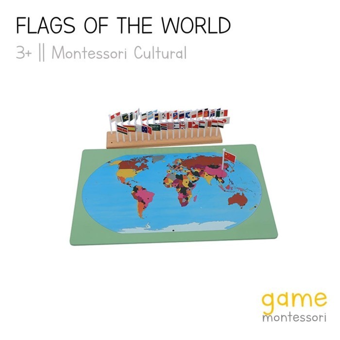 Jual Game Montessori Flags Of The World | Shopee Indonesia