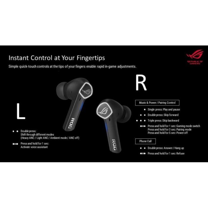 Jual Asus Rog Cetra True Wireless Tws Gaming Earphone | Shopee Indonesia