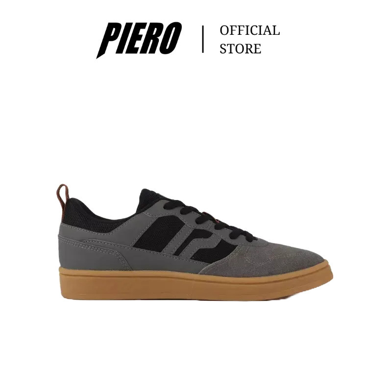 Jual PIERO SEPATU SNEAKERS PRIA JORGE DARK GREY BLACK GUM P10854 ...