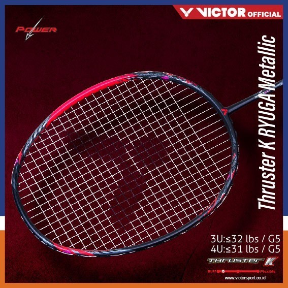 Jual Raket Badminton Victor Thruster K Ryuga Metallic / Ryuga Metalic ...
