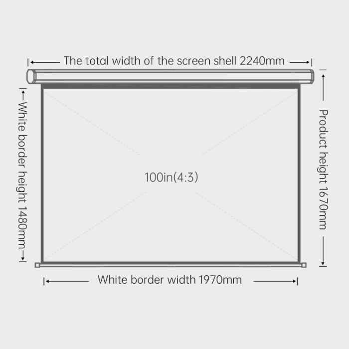 Jual Deli Layar Proyektor Otomatis 100 Inch + Remote E50440-Eu | Shopee ...