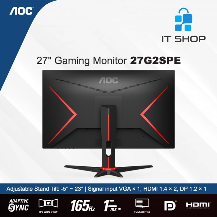 Jual Aoc Monitor 27G2Spe Adaptivesync Gaming Monitor | Shopee Indonesia
