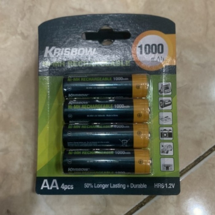 Jual NEW!!! Baterai aa rechargeable krisbow / batre cas a2 / krisbow ...