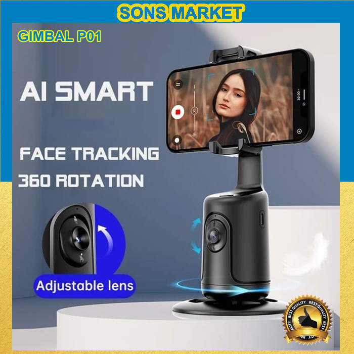 Jual Gimbal Stabilizer P01 Auto Face Tracking Selfie Stick Tripod Handphone | Shopee Indonesia