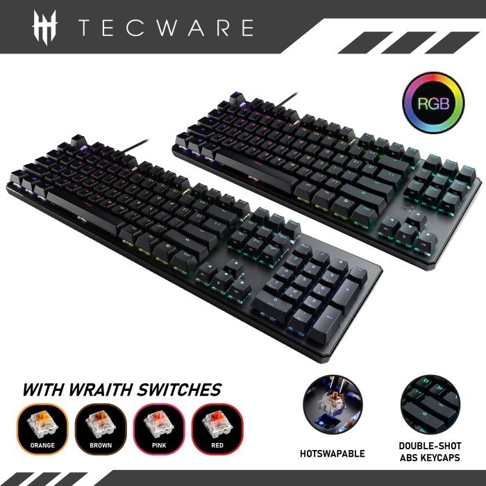 Jual New Tecware Phantom+ Rgb Mechanical Keyboard Pre-Lubed Switch ...