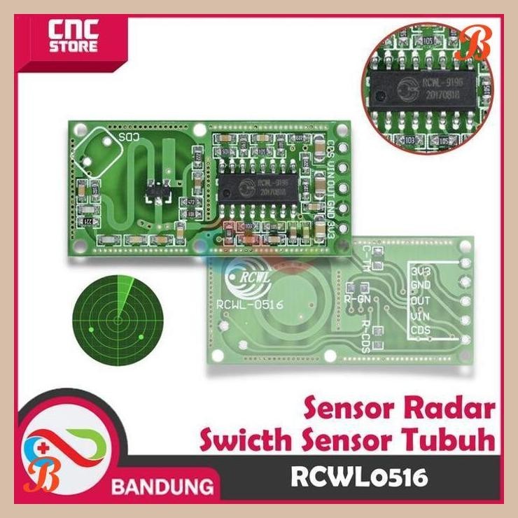 Jual | CN | RCWL0516 MICROWAVE RADAR SENSOR SWITCH SENSOR TUBUH RCWL ...
