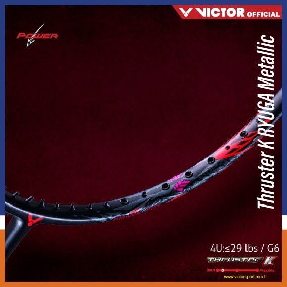 Jual Raket Badminton Victor Thruster K Ryuga Metallic / Ryuga Metalic ...