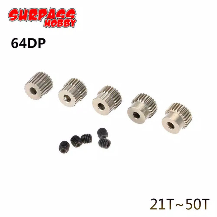Jual Pinion Gear 64dp 24T rc 1/10 1/12 tamiya hsp mst kyoso hpi 64p 3 ...