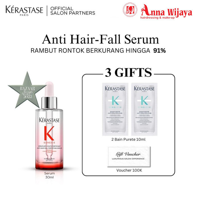 Jual KERASTASE ANTI HAIR FALL SERUM RAMBUT RONTOK GENESIS 30ML | Shopee ...